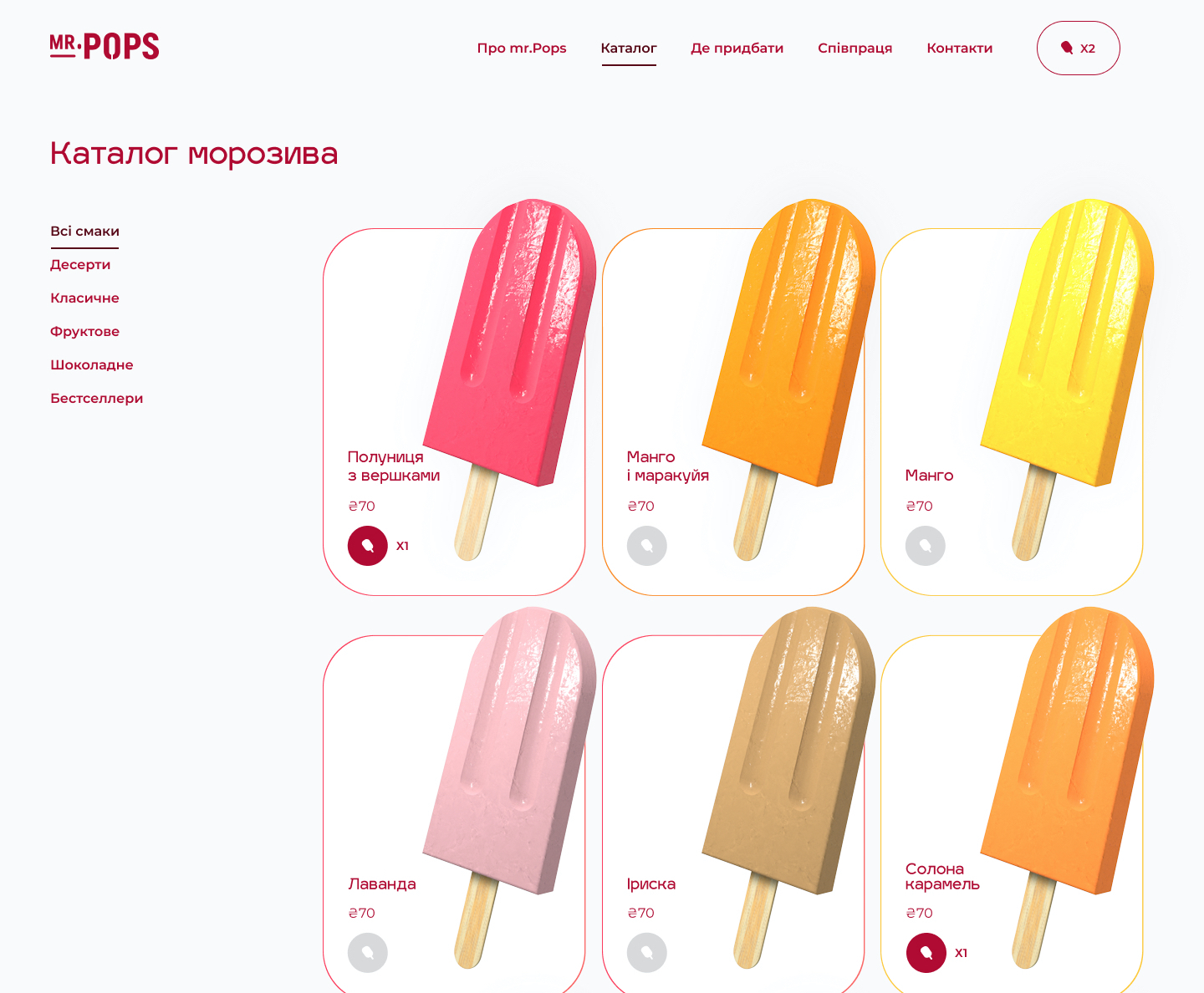 Вебдизайн та морозиво. Концепції для Mr. Pops від студентів